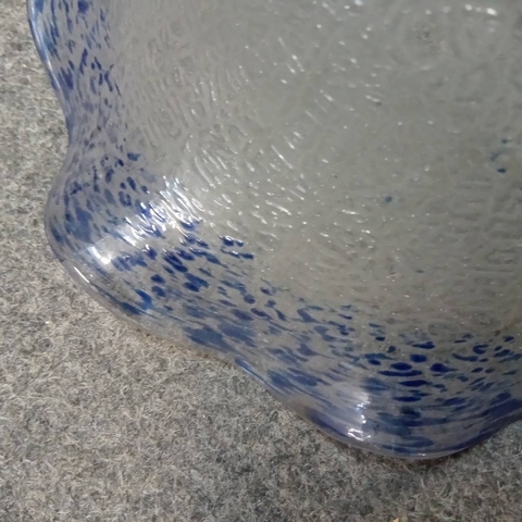 bs3676 吹雪文ガラス電笠 【大正浪漫 びいどろ屋】